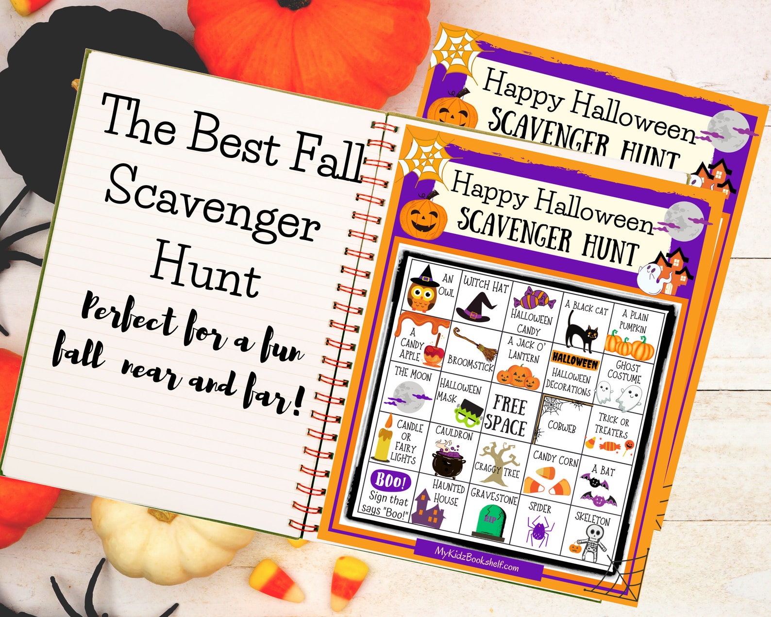 Happy Halloween Scavenger Hunt Bingo - Instant Digital Download Fall ...