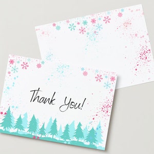 Winter Wonderland Printable Thank You Card / Instant Digital Download ...