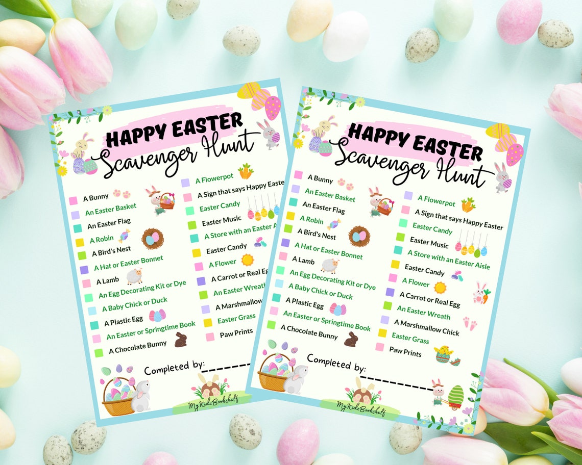 Happy Easter Scavenger Hunt - Instant Digital Download for Kids, Family ...