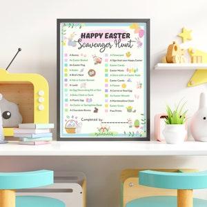 Happy Easter Scavenger Hunt - Instant Digital Download for Kids, Family ...
