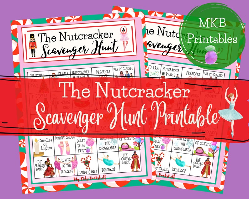Nutcracker Scavenger Hunt for Kids - Instant Digital Download Ballet ...