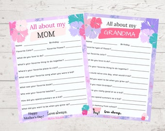 Printable Mother's Day Kid's Activities Mother's - Etsy