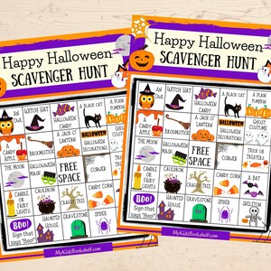 Happy Halloween! Scavenger Hunt Bingo I Spy Instant Digital Download ...