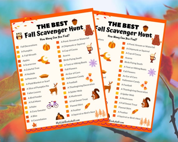 The Best Fun Fall Scavenger Hunt I Spy Instant Digital - Etsy