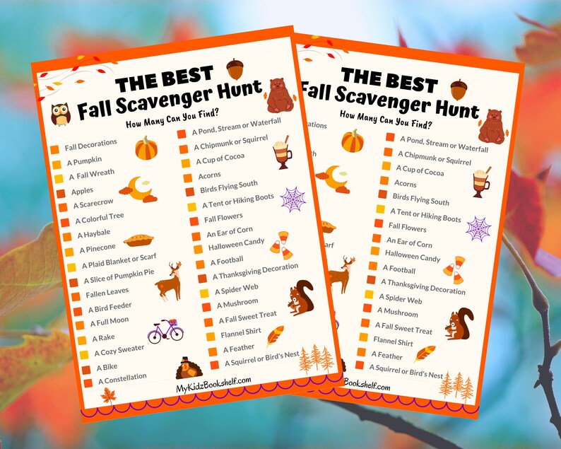 The Best Fun Fall Scavenger Hunt I Spy Instant Digital - Etsy