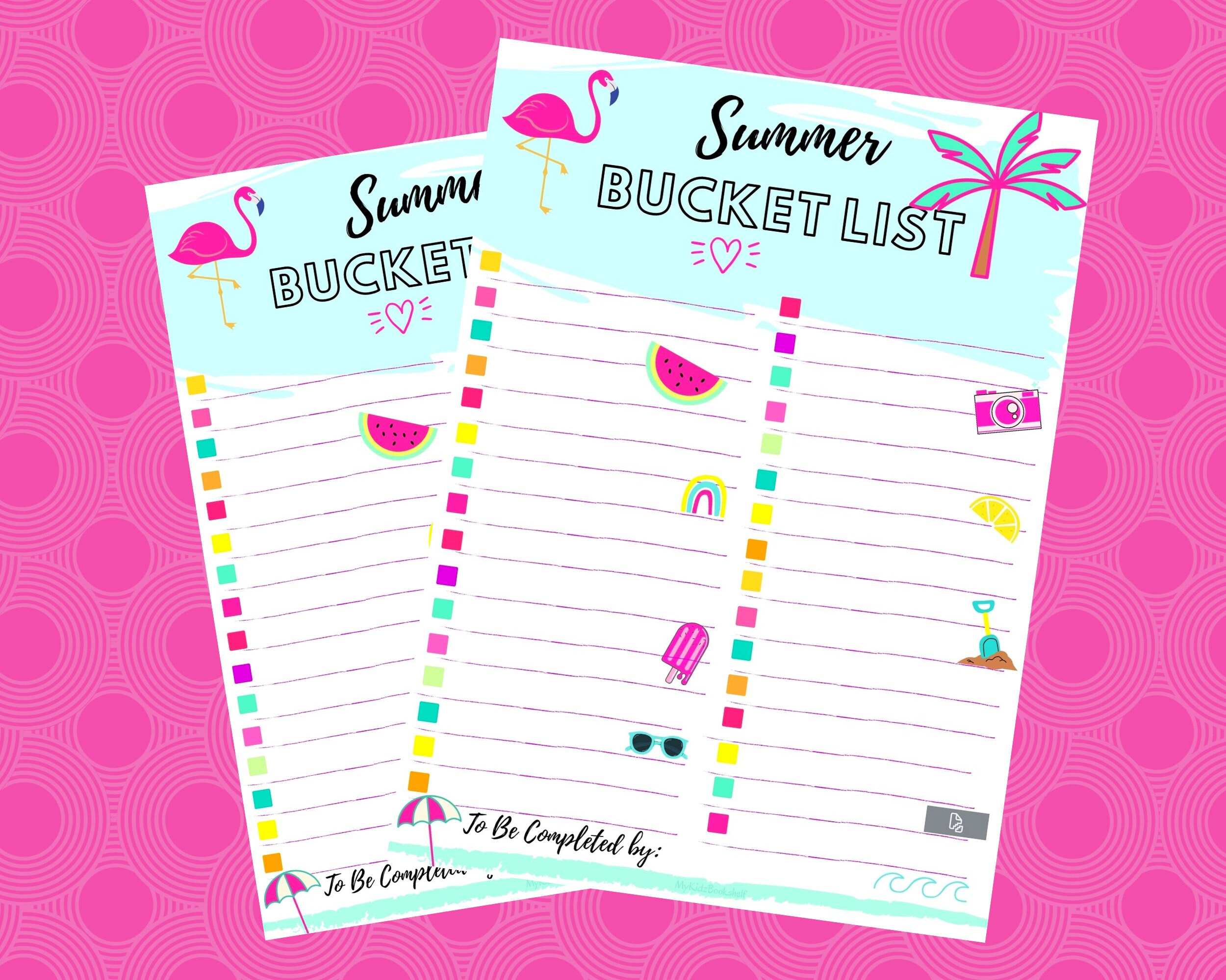 Printable Summer Bucket List Fill in Instant Digital Download Summer ...
