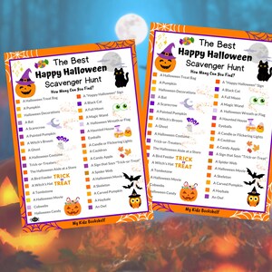 Halloween Scavenger Hunt Printable - Instant Digital Download - Kids ...