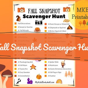 The Best Fun Fall Scavenger Hunt I Spy Instant Digital Download Kids ...