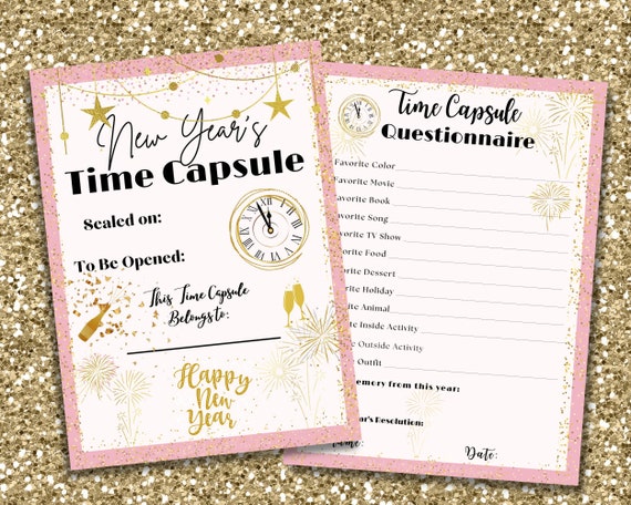 Time Capsule Questionnaire For Adults