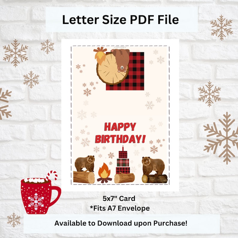 Happy Birthday Printable Birthday Card / Instant Digital Download PDF ...