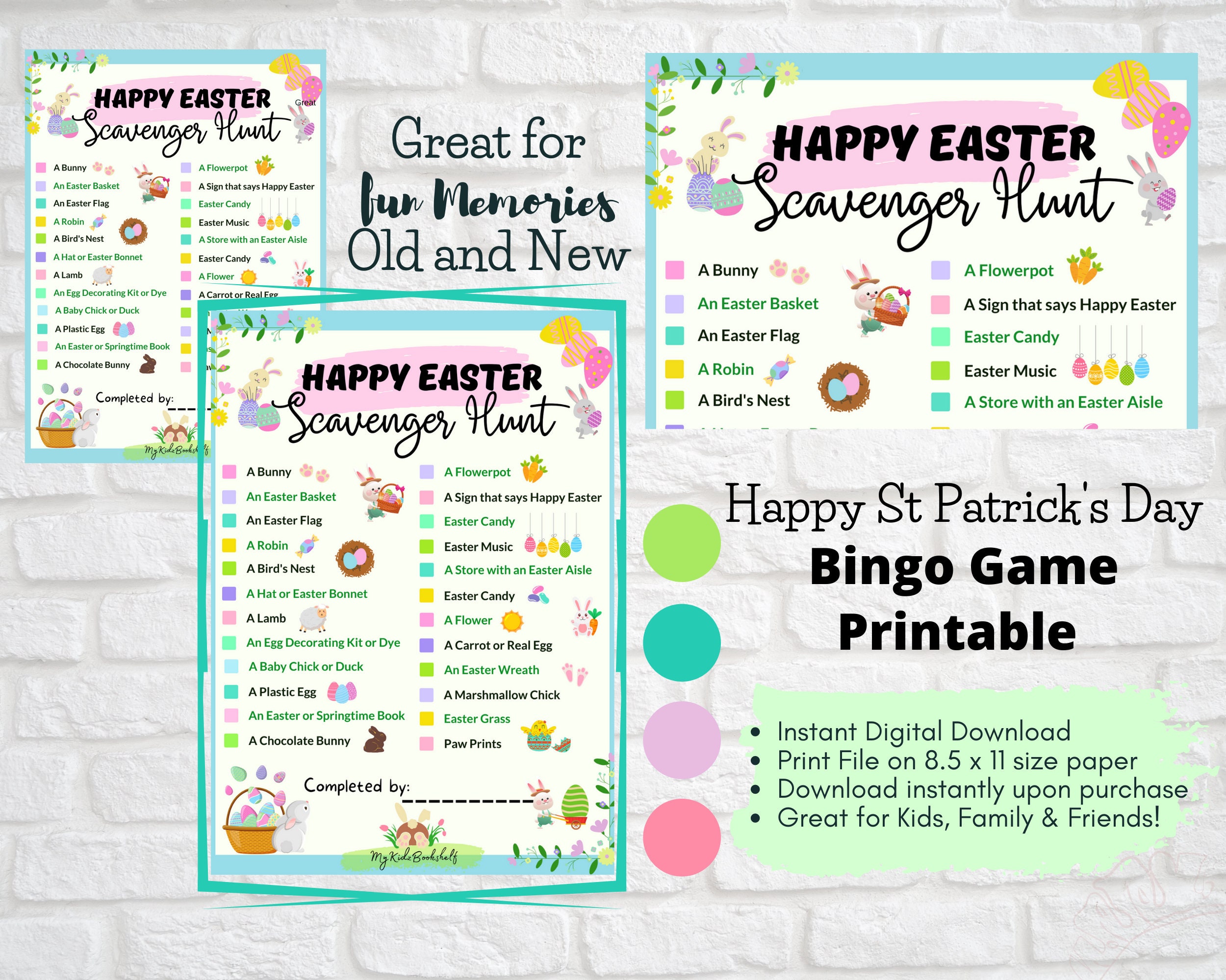 Happy Easter Scavenger Hunt - Instant Digital Download for Kids, Family ...