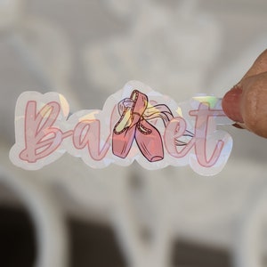 Dance Sticker / Ballet With Pointe Shoes / Dancer Stocking Stuffer ...