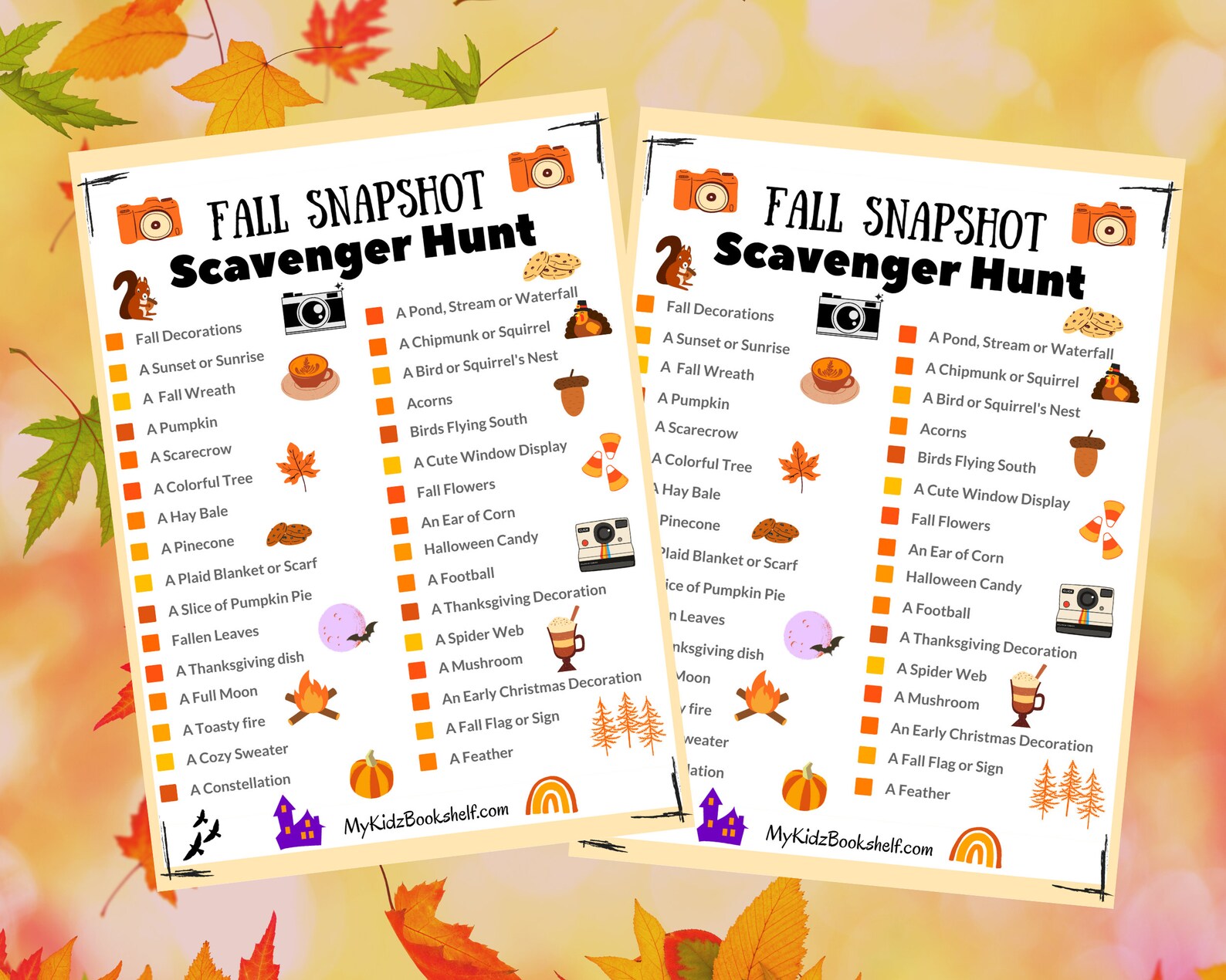 The Best Fun Fall Scavenger Hunt I Spy Instant Digital Download Kids ...