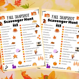 The Best Fun Fall Scavenger Hunt I Spy Instant Digital Download Kids ...