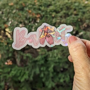 Dance Sticker / Ballet With Pointe Shoes / Dancer Stocking Stuffer ...