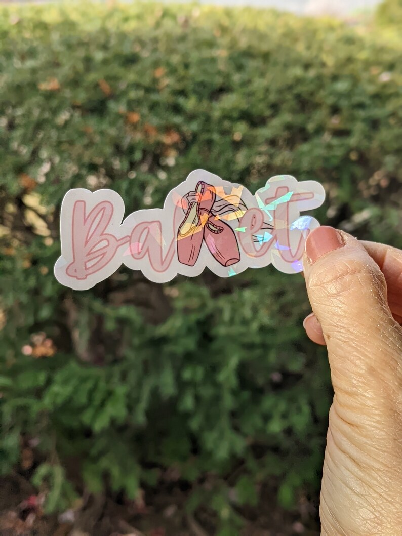 Dance Sticker / Ballet With Pointe Shoes / Dancer Stocking Stuffer ...