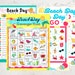 Beach Day Printable Bundle - Instant Digital Download Packing List ...
