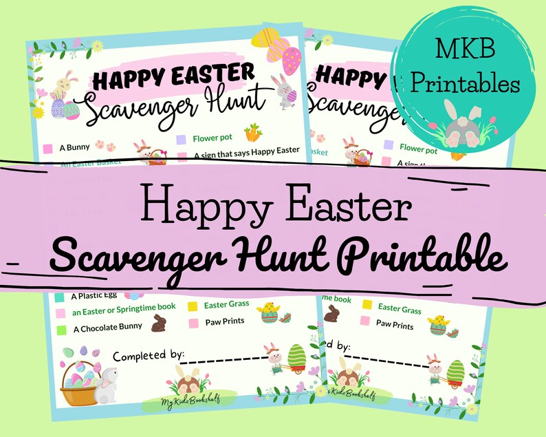 Happy Easter Scavenger Hunt - Instant Digital Download for Kids, Family ...