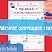 Patriotic Scavenger Hunt Digital Download U.S.A. America Memorial Day ...