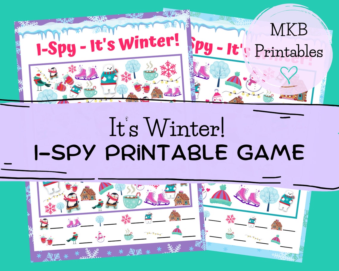 It's Winter Kids I Spy Game Instant Digital Download for Family ...