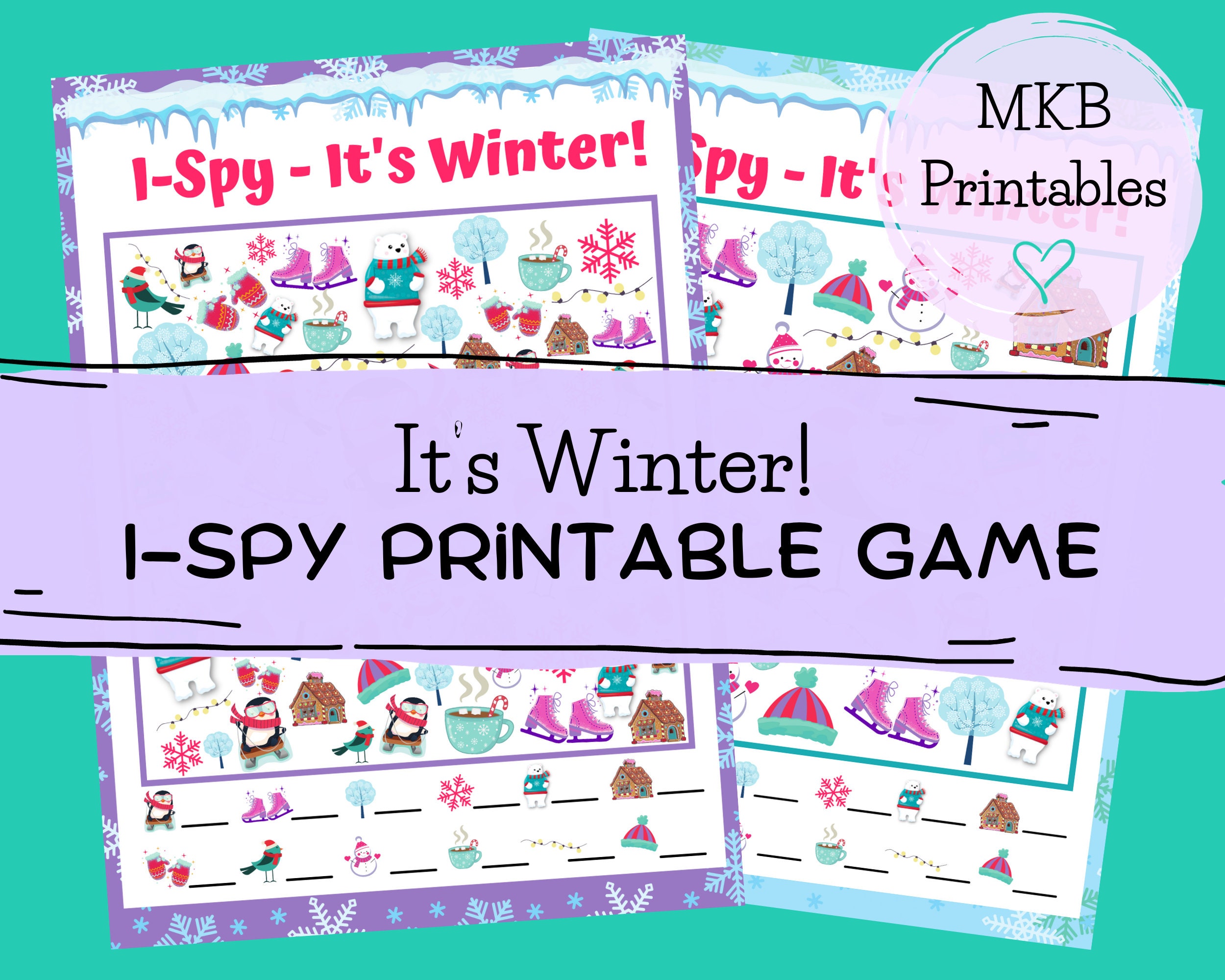 It's Winter Kids I Spy Game Instant Digital Download for Family ...