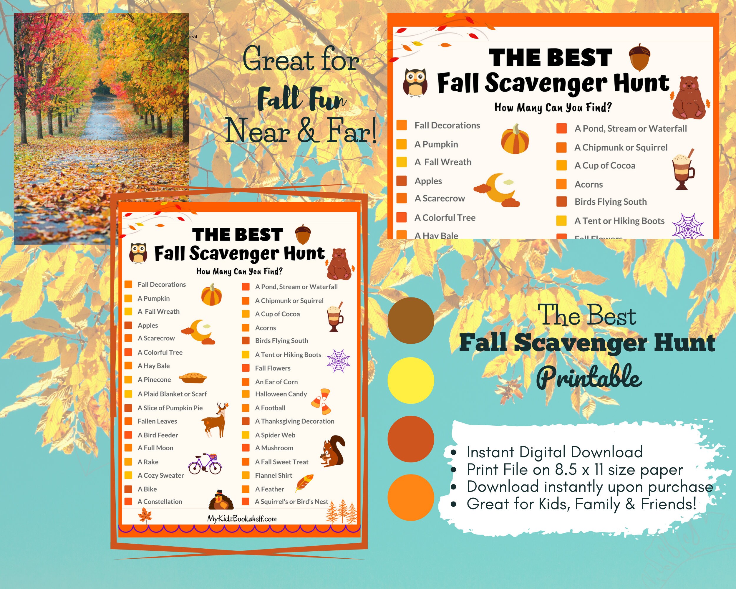 The Best Fun Fall Scavenger Hunt I Spy Instant Digital - Etsy
