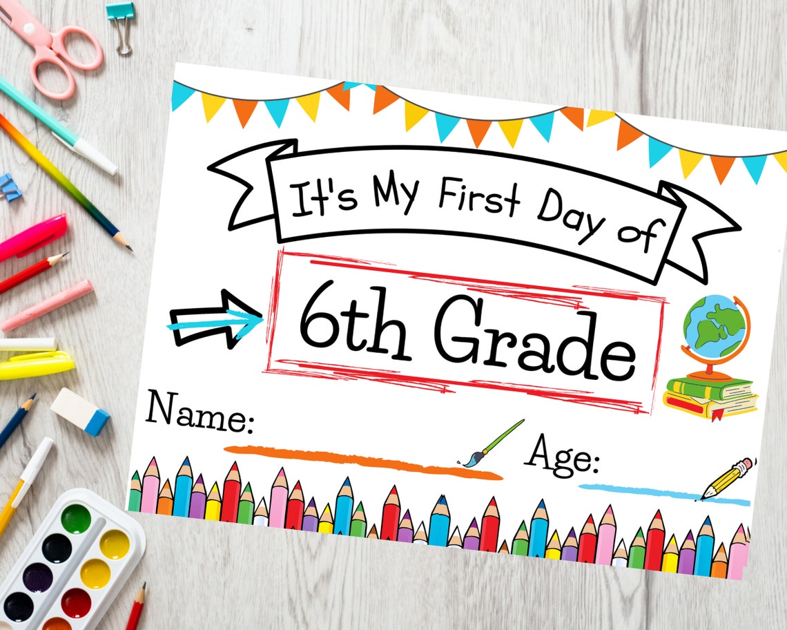 Back to School Sign Printable Set Instant Digital Download Fun First ...