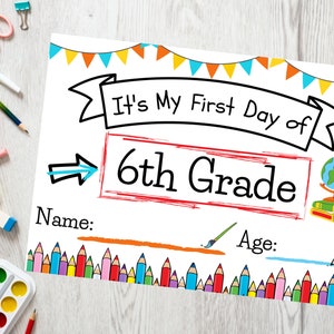 Back to School Sign Printable Set - Instant Digital Download Fun First ...
