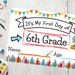 Back to School Sign Printable Set - Instant Digital Download Fun First ...