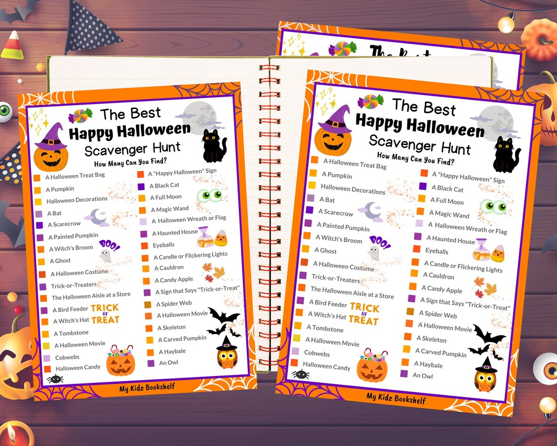 Halloween Scavenger Hunt Printable - Instant Digital Download - Kids ...