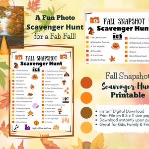 The Best Fun Fall Scavenger Hunt I Spy Instant Digital Download Kids ...