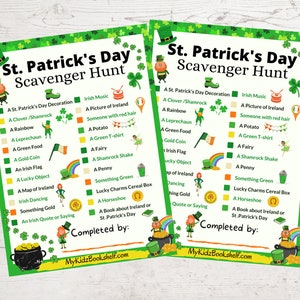 Happy St. Patrick's Day Scavenger Hunt-instant Digital - Etsy