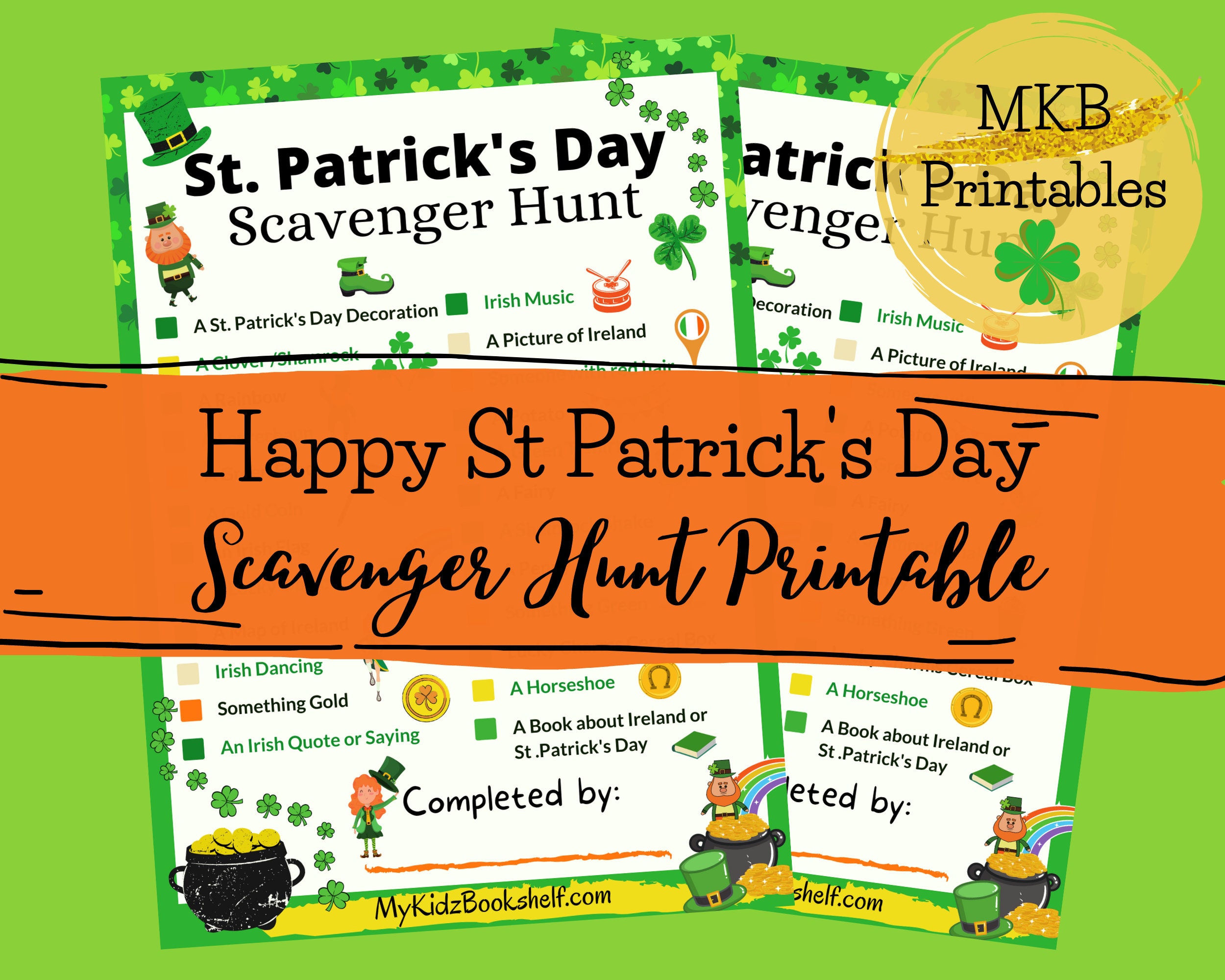 Happy St. Patrick's Day Scavenger Hunt-instant Digital - Etsy