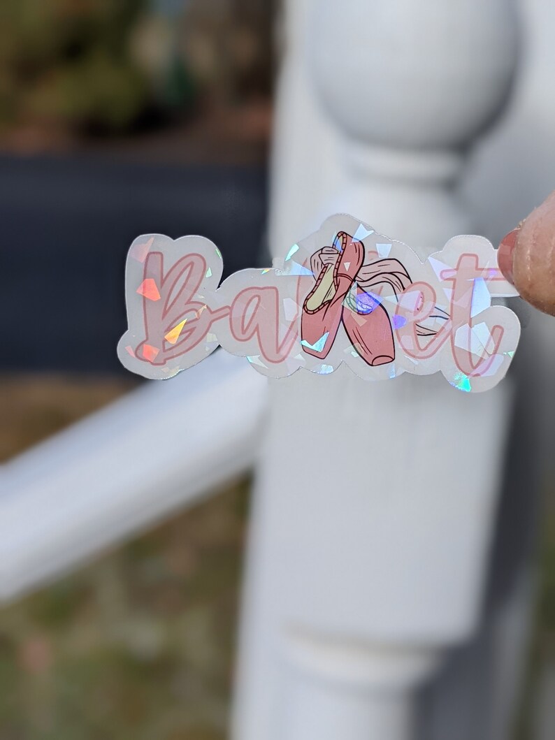 Dance Sticker / Ballet With Pointe Shoes / Dancer Stocking Stuffer ...