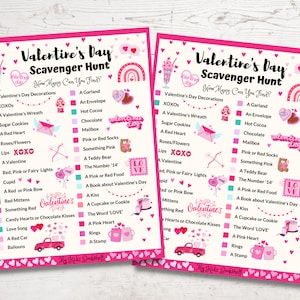 Happy Valentine's Day Scavenger Hunt - Instant Digital Download Kids ...