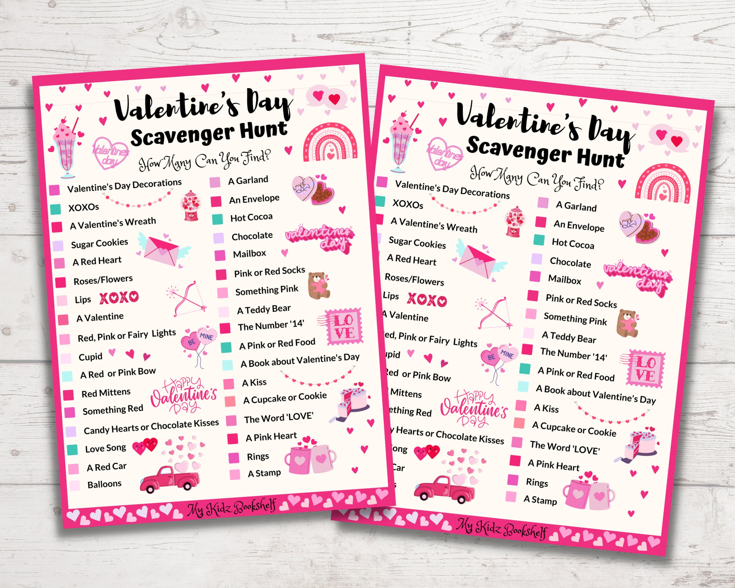 Happy Valentine's Day Scavenger Hunt - Instant Digital Download Kids ...