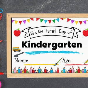 Back to School Sign Printable Set - Instant Digital Download Fun First ...