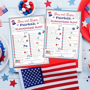 Patriotic Scavenger Hunt Digital Download U.S.A. America Memorial Day ...