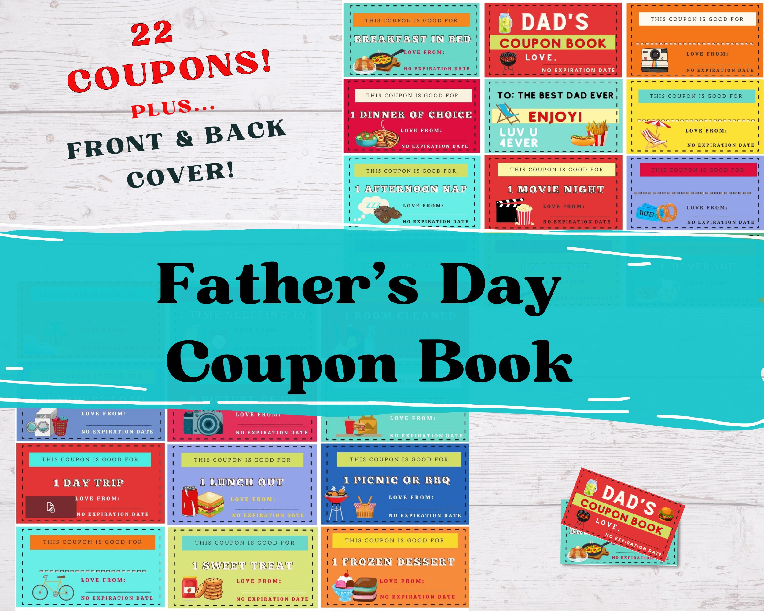 Printable Father's Day Coupon / Instant Digital Download / Coupons for ...