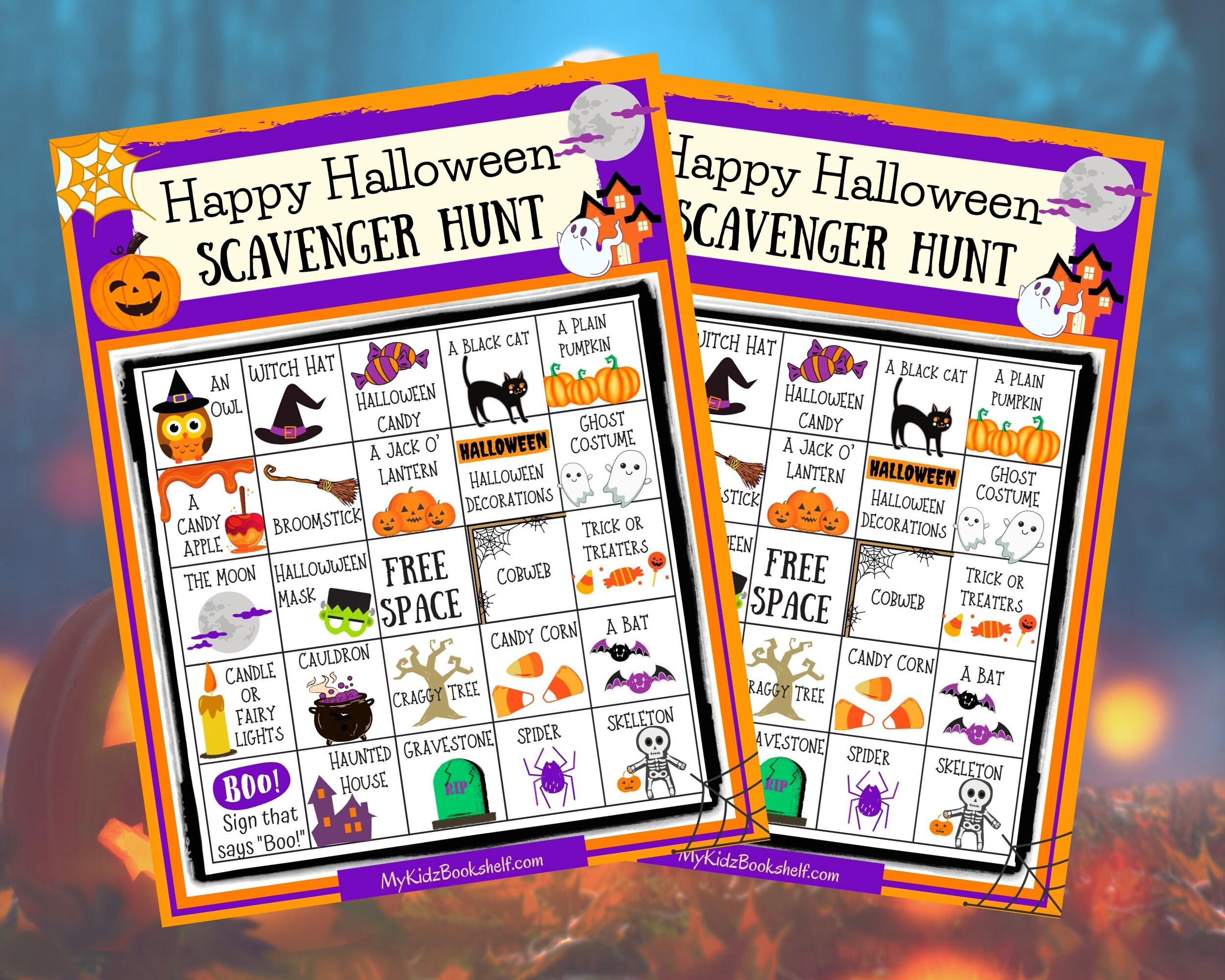 Happy Halloween! Scavenger Hunt Bingo I Spy Instant Digital Download ...