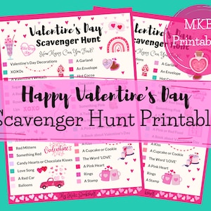 Happy Valentine's Day Scavenger Hunt - Instant Digital Download Kids ...