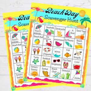 Sand & Sun Beach Treasure Hunt for Kids /printable Scavenger Hunt /fun ...