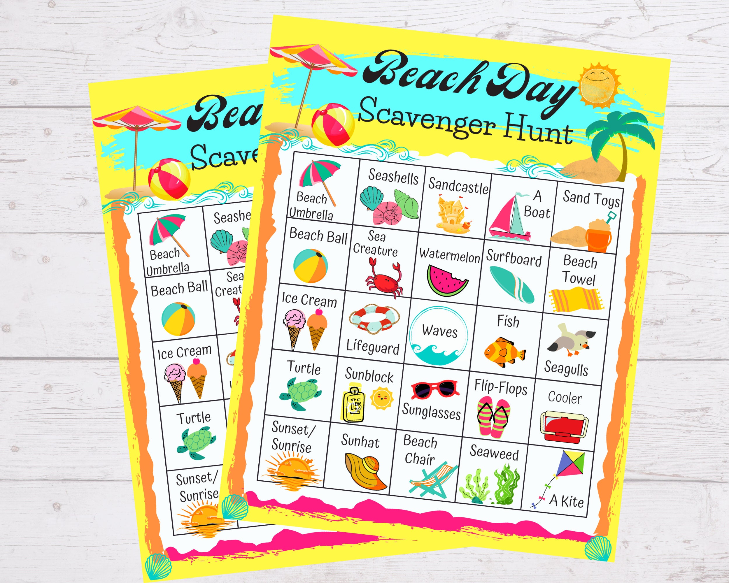 Sand & Sun Beach Treasure Hunt for Kids /printable Scavenger Hunt /fun ...