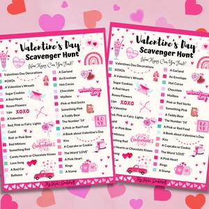 Happy Valentine's Day Scavenger Hunt - Instant Digital Download Kids ...