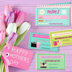 Happy Mother's Day Coupon Book Gift -instant Digital Download ...