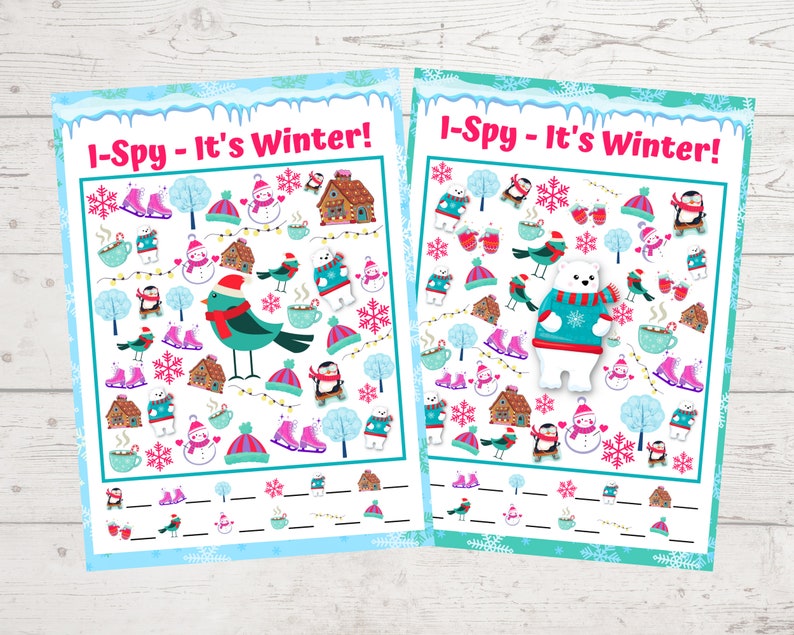 It's Winter Kids I Spy Game Instant Digital Download for Family ...