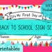 Back to School Sign Printable Set Instant Digital Download Fun First ...
