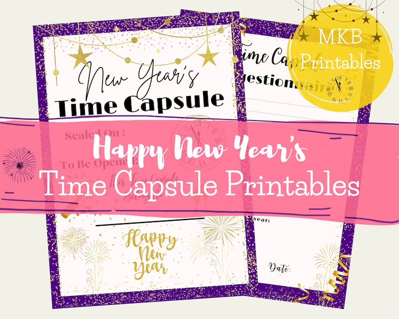 Happy New Year Time Capsule Printable Questionnaire Instant Digital ...