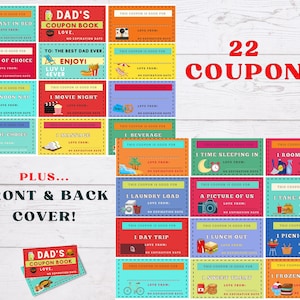 Printable Father's Day Coupon / Instant Digital Download / Coupons for ...