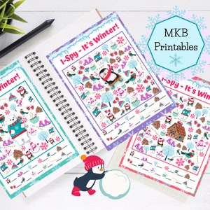 Winter I Spy Printable Games / 5 Different Pages Easy - Harder ...